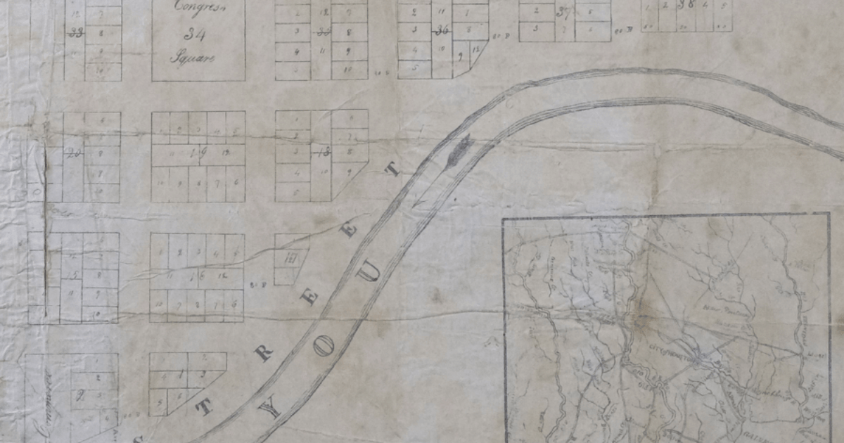 Now on Display: Original Borden Map of the City of… | The Bryan Museum